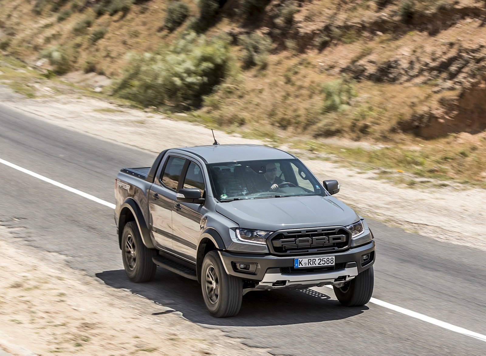2019 Ford Ranger Raptor (Color: Conquer Grey) Front Three-Quarter ...