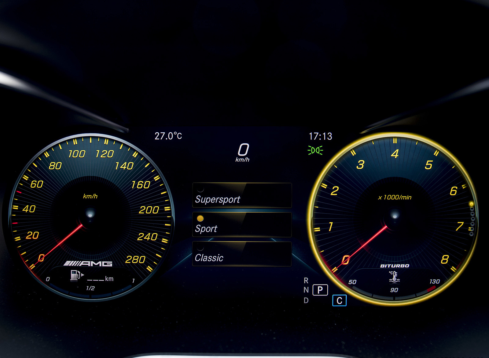 2019 Mercedes-AMG C43 4MATIC Sedan Digital Instrument Cluster ...