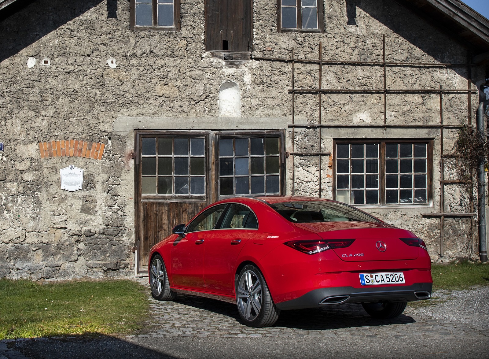 2020 Mercedes-Benz CLA 200 Coupe (Color: Jupiter Red) Rear Three ...