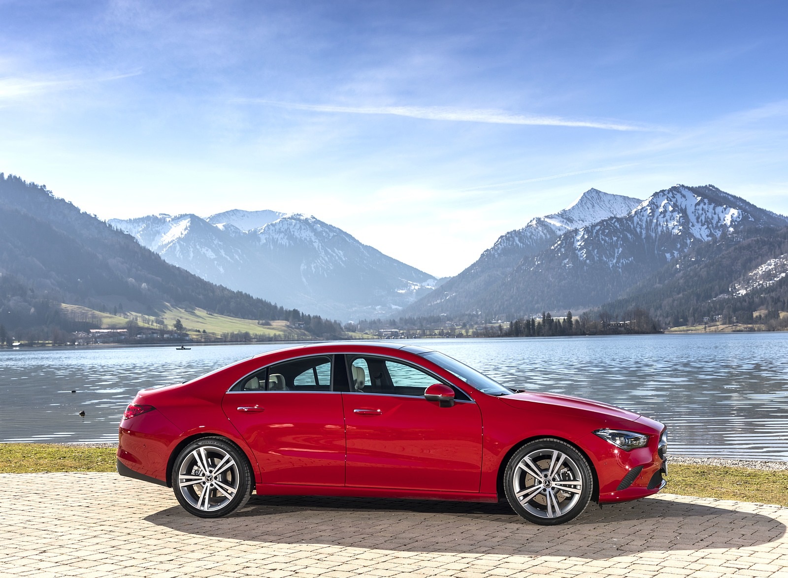 2020 Mercedes-Benz CLA 200 Coupe (Color: Jupiter Red) Side Wallpapers ...
