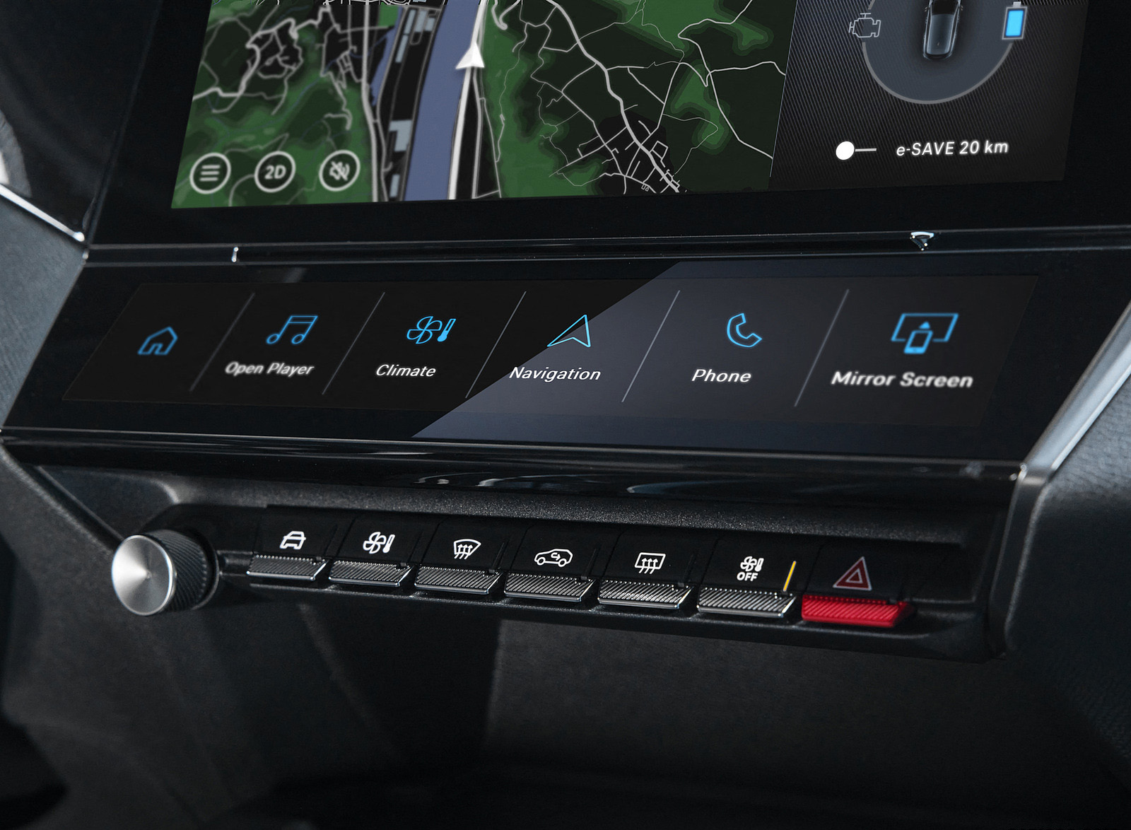 2023 Peugeot 408 PHEV (Color: Obsession Blue) Central Console ...