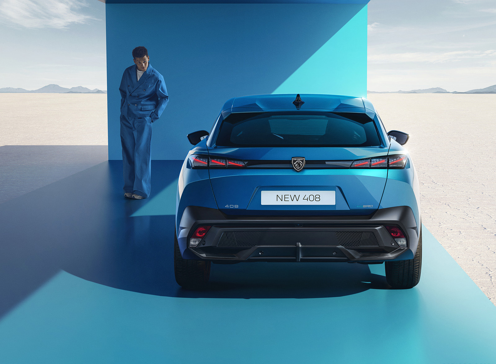 2023 Peugeot 408 PHEV (Color: Obsession Blue) Rear Wallpapers (24 ...